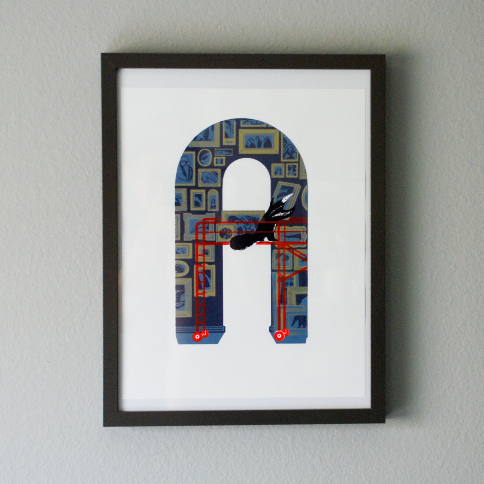 A Alphabet Print Original Silk Screen Print - Etsy