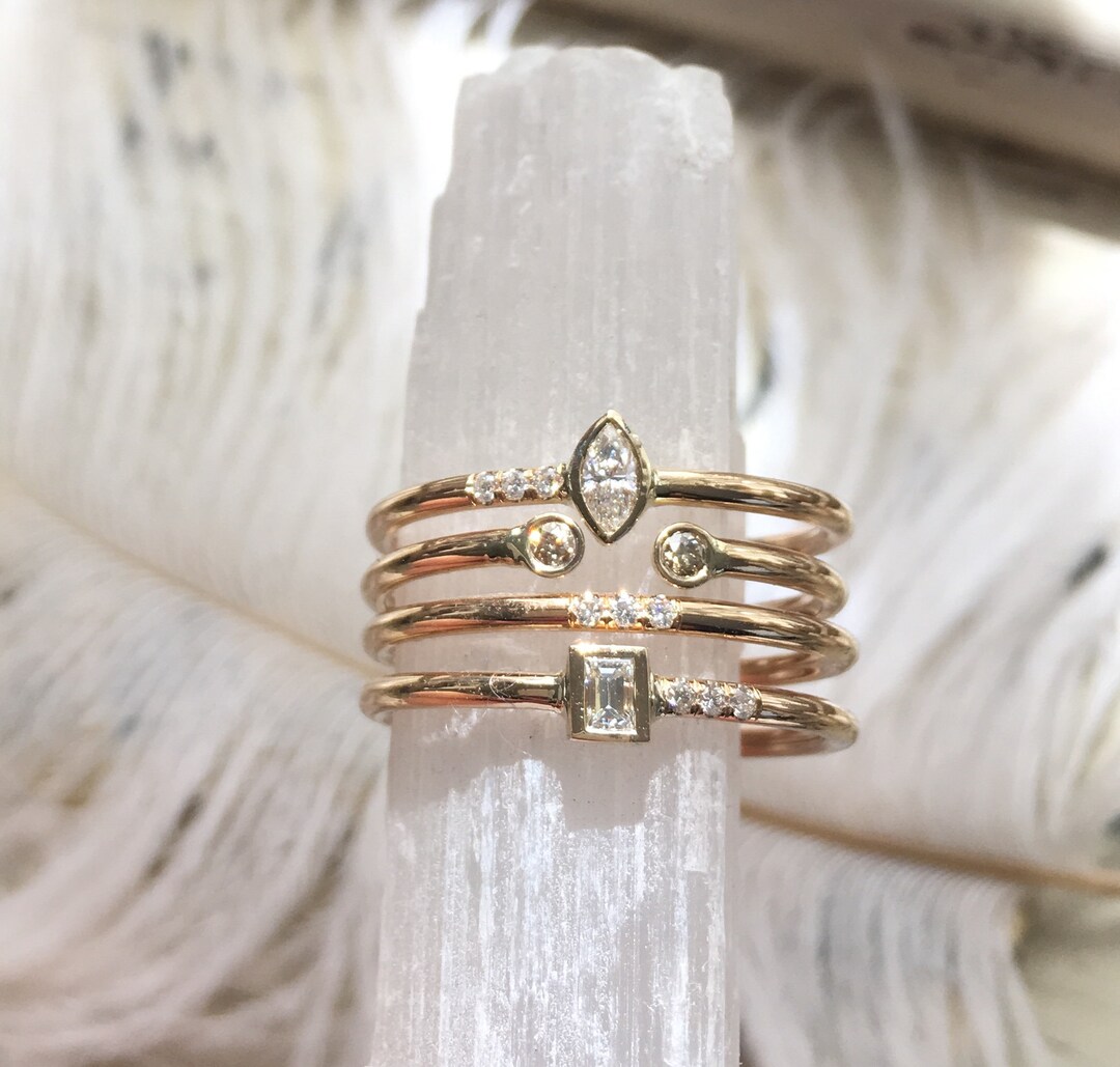 Ultimate Stackable Diamond Rings - Etsy