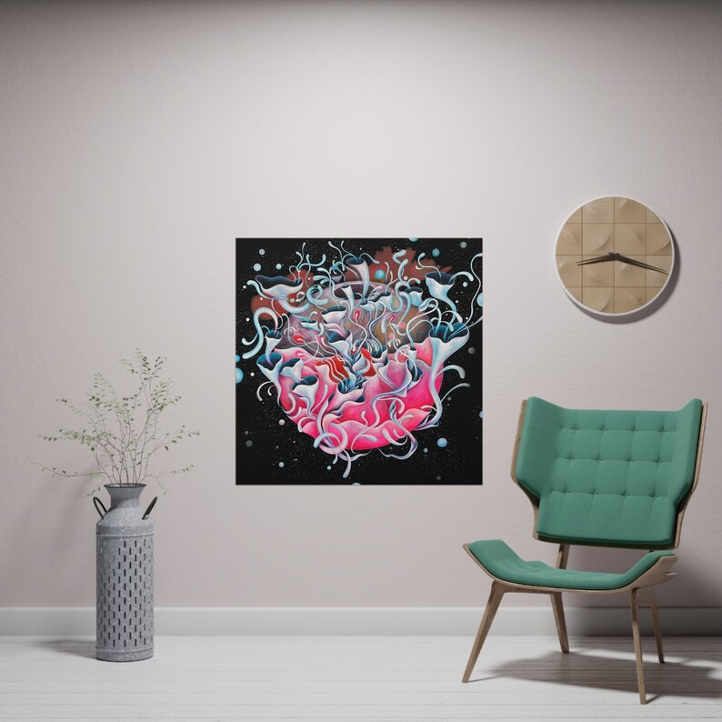 Fluorescent, Poppy Wall Art, Eccentric Wall Art, Constellation Art ...