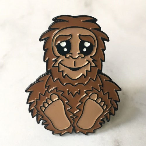 Sasquatch Sliding Enamel Pin - Etsy