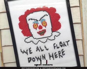 Scary cross stitch | Etsy