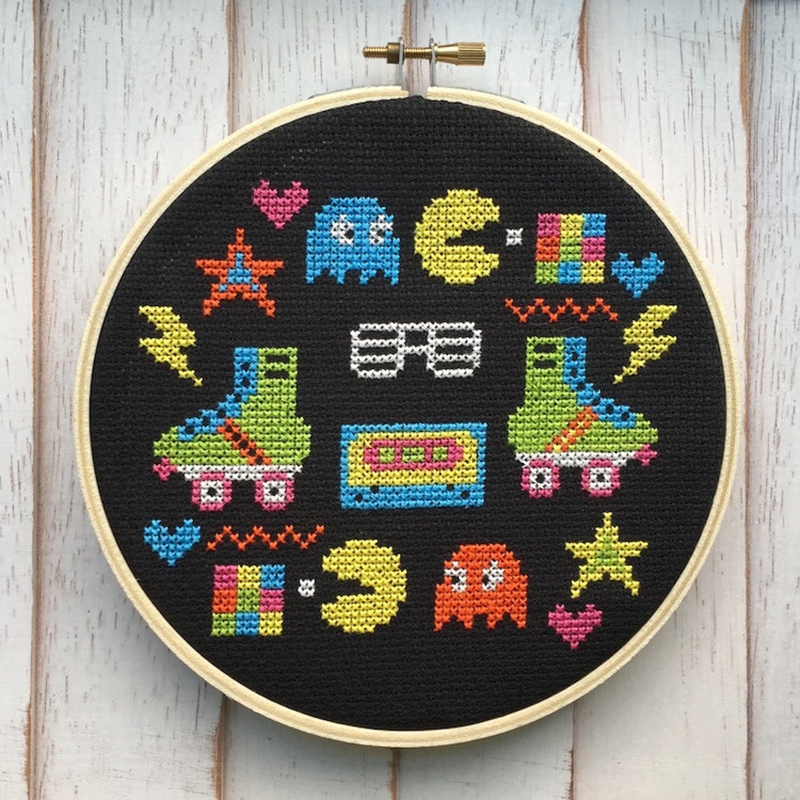 80's Sampler Counted Cross Stitch Pattern Download - Etsy