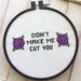 Don't Make Me Cut You Cross Stitch Pattern Download Beginner - Etsy
