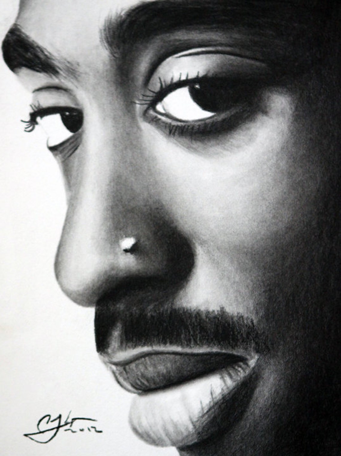 Tupac Shakur Stretched Canvas Print - Etsy