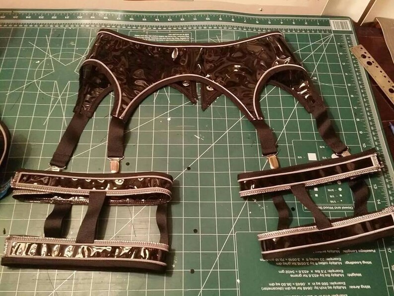 Reflective Vinyl Garter With Leg Strap Burning Man Festival Edc Sexy ...