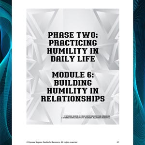 Humility in Action Workbook - A Comprehensive Recovery Guide With 9 ...