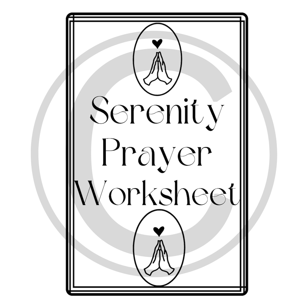 Serenity Prayer Recovery Workbook: Guided Exercises (digital Download ...
