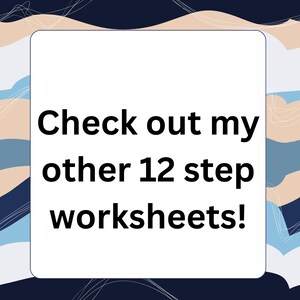 Character Defects 6th Step Inventory 12 Step Worksheets, Addiction ...