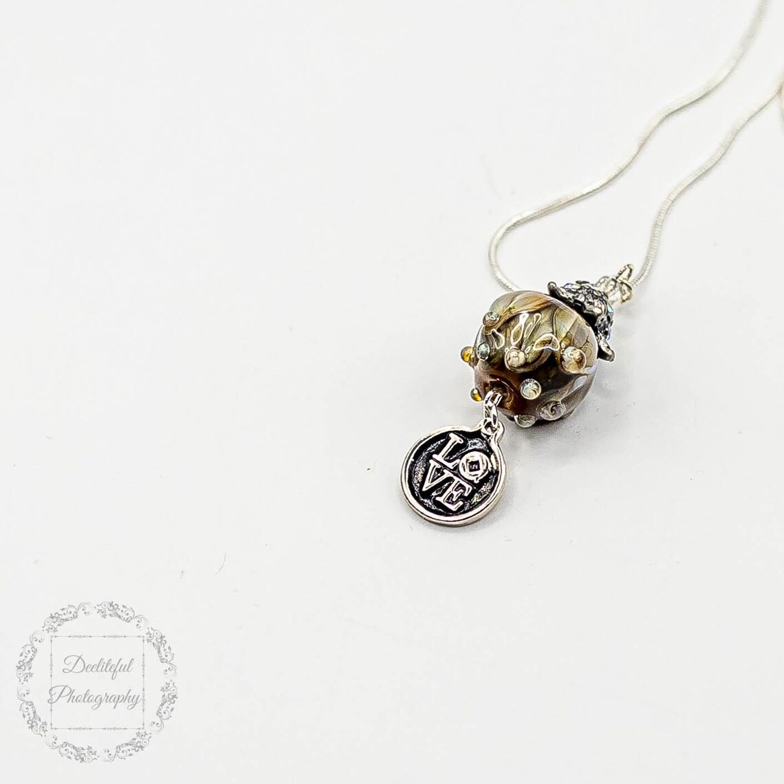 Sterling Silver Narcotics Anonymous Necklace With Lampwork Bead, Love ...