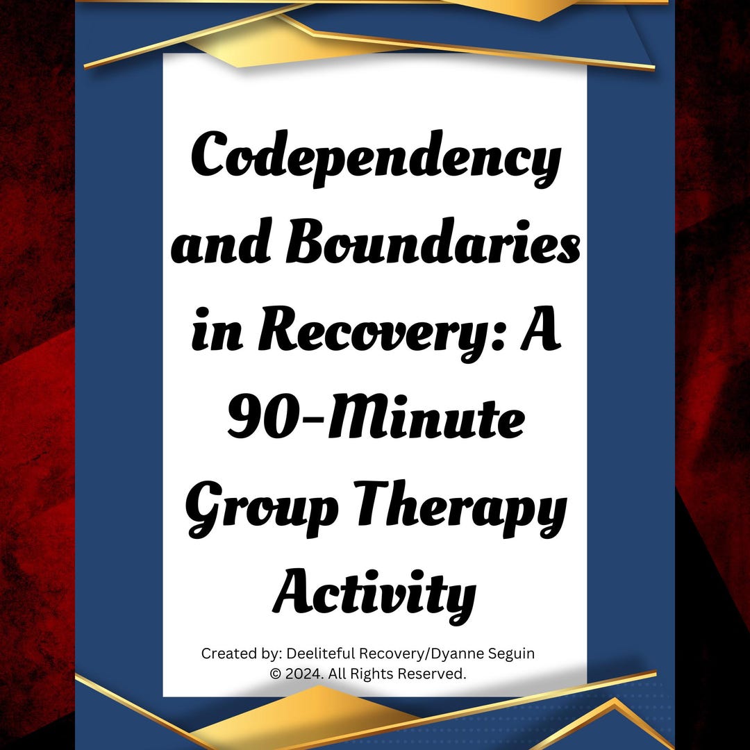 Codependency & Boundaries Group Therapy Activity | 90-min Facilitator ...