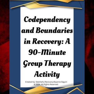Codependency & Boundaries Group Therapy Activity | 90-min Facilitator Guide | Counseling ...