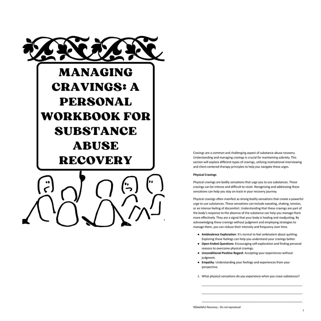 Triggers and Cravings Substance Abuse Workbook for Recovery, Addiction ...