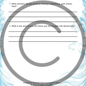 Denial and Acceptance Group Therapy Activity, Addiction Recovery Cbt ...