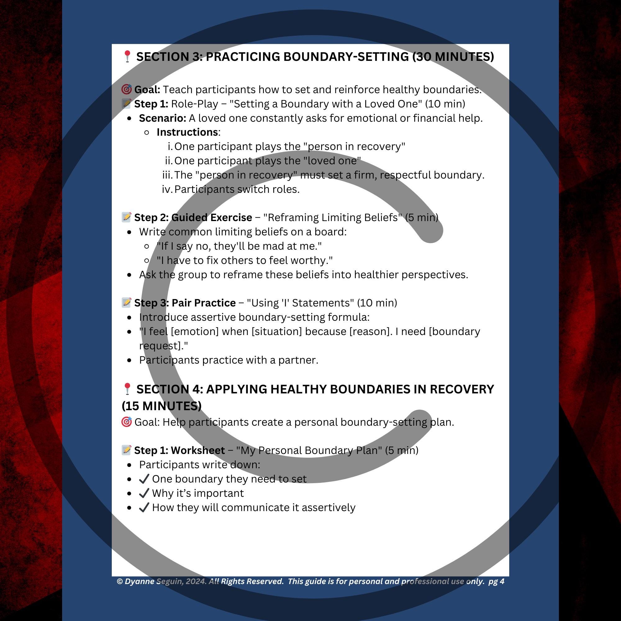 Codependency & Boundaries Group Therapy Activity | 90-min Facilitator Guide | Counseling ...