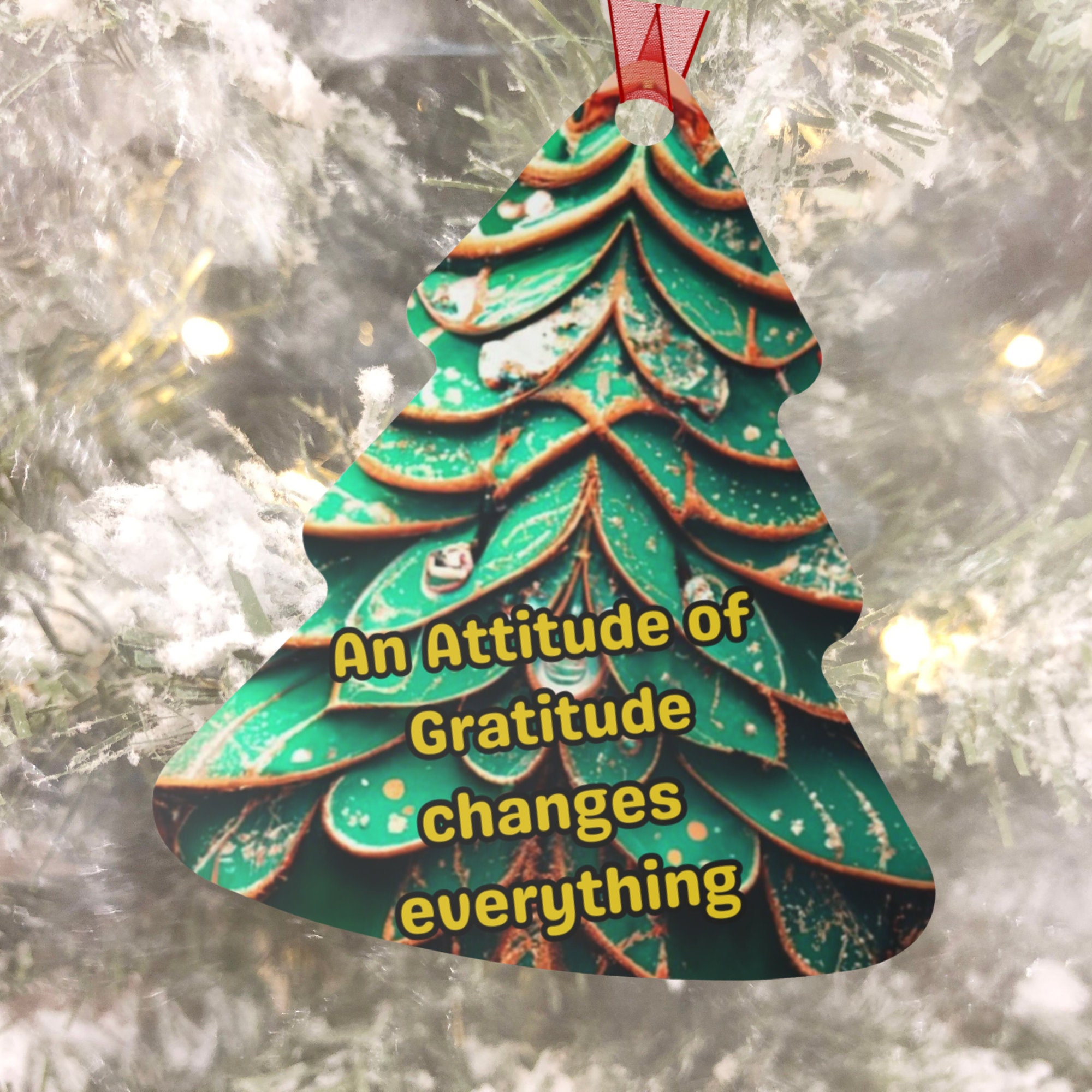Addiction Recovery AA NA Metal Holiday Christmas Ornaments, Sobriety ...