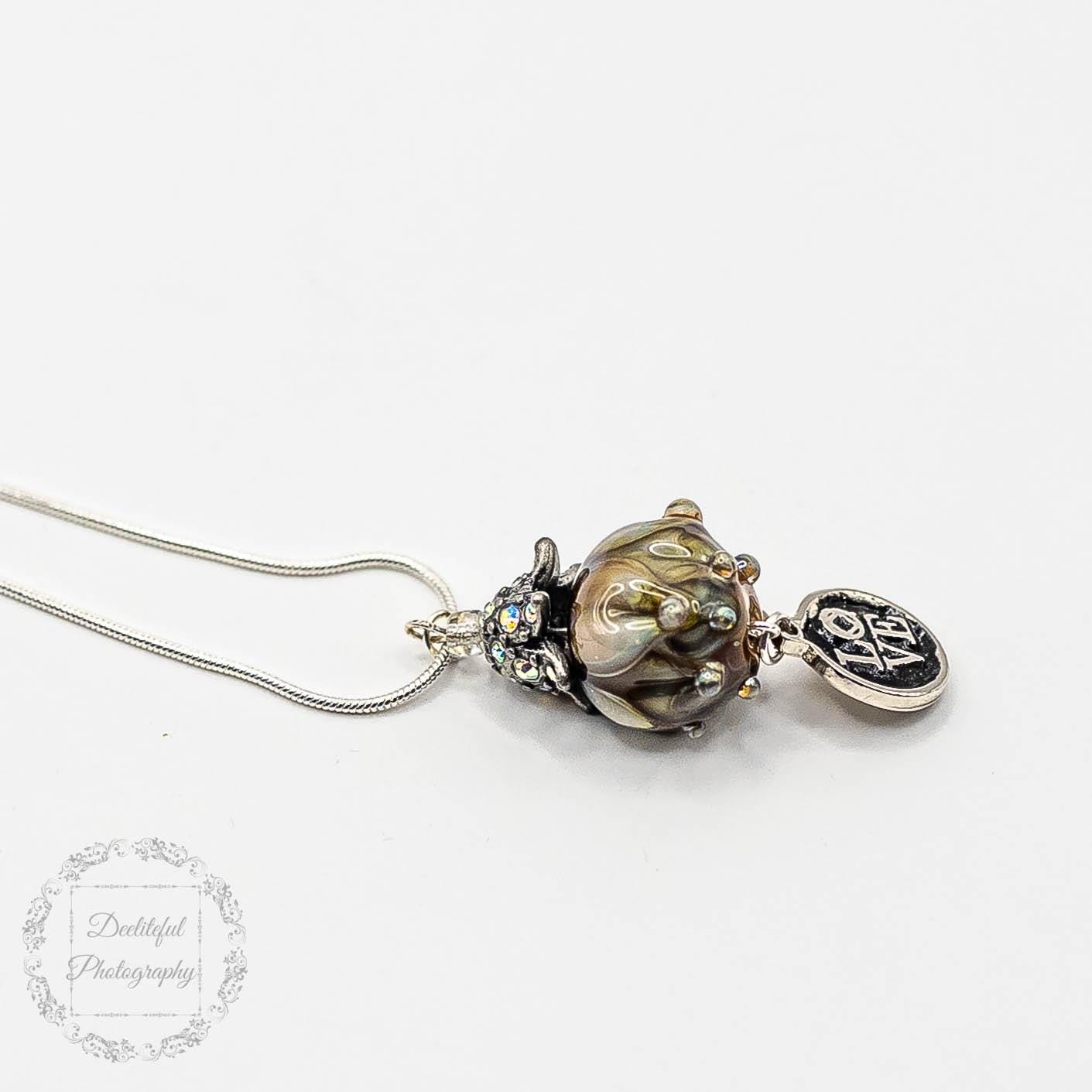 Sterling Silver Narcotics Anonymous Necklace With Lampwork Bead, Love ...