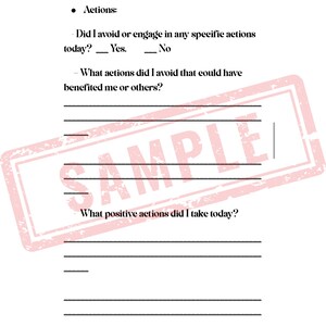 12-step Recovery 10th Step Daily Inventory Worksheet PDF | AA NA ...
