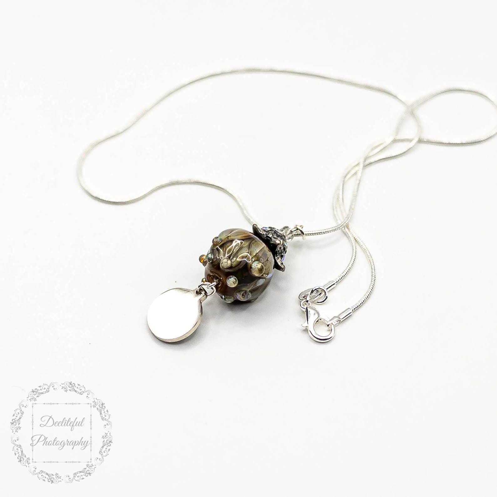 Sterling Silver Narcotics Anonymous Necklace With Lampwork Bead, Love ...