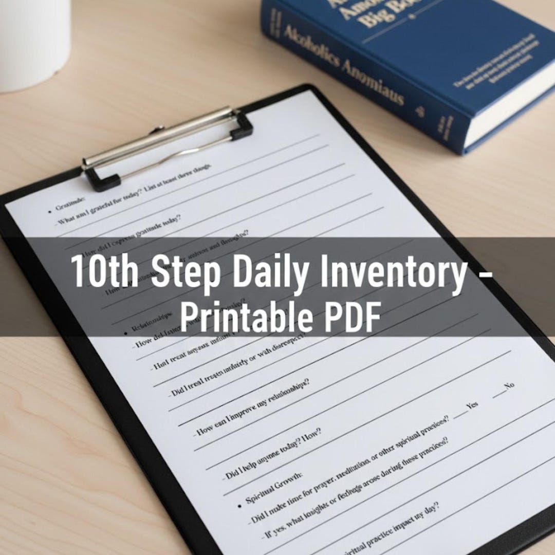 12-step Recovery 10th Step Daily Inventory Worksheet PDF | AA NA ...