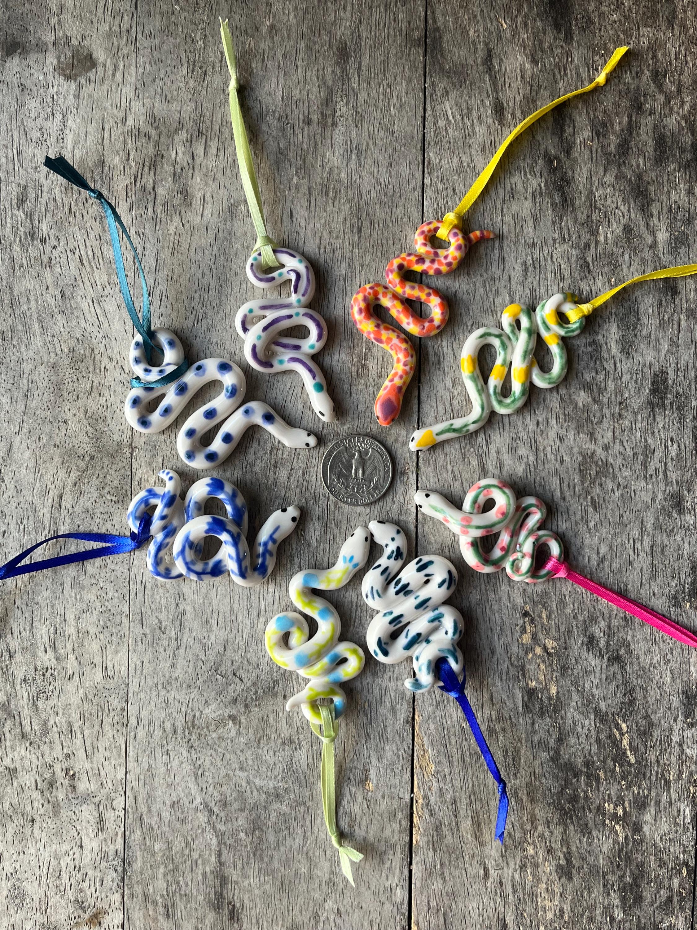 Porcelain Good Luck Snake - Etsy