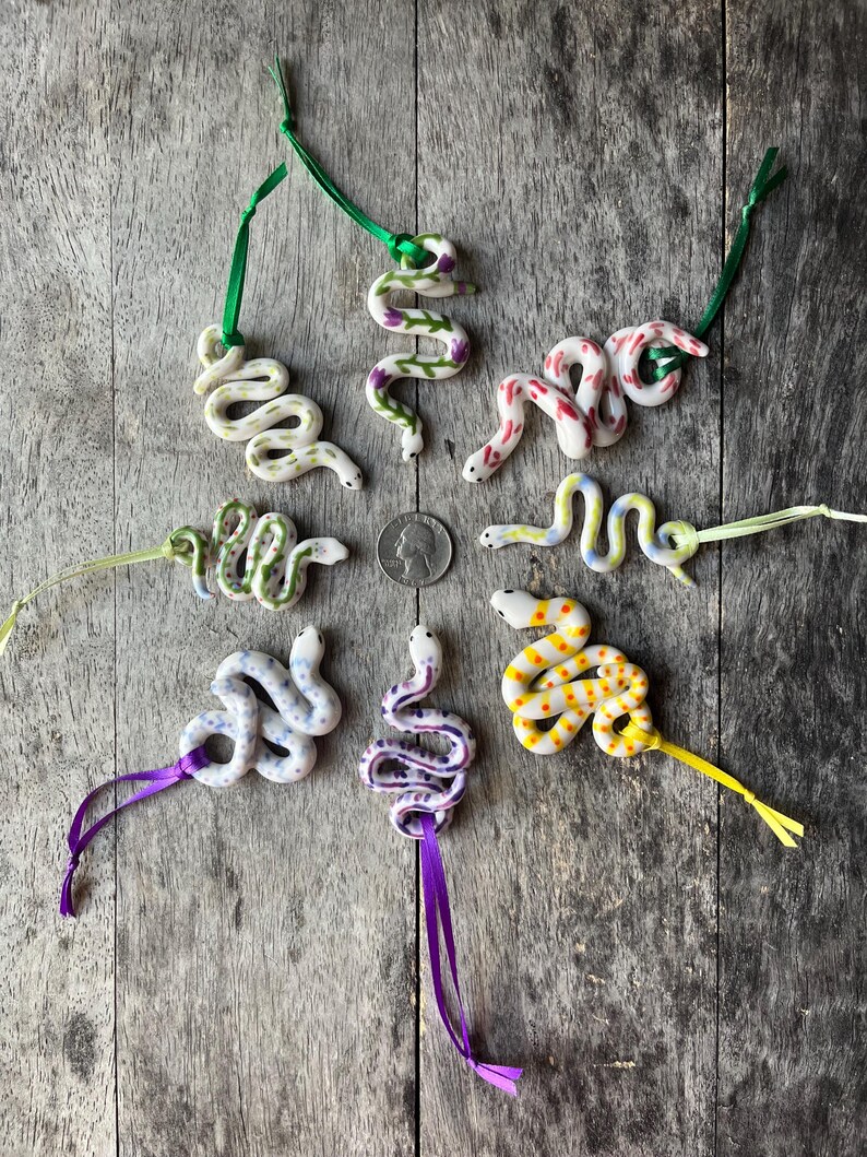 Porcelain Good Luck Snake - Etsy