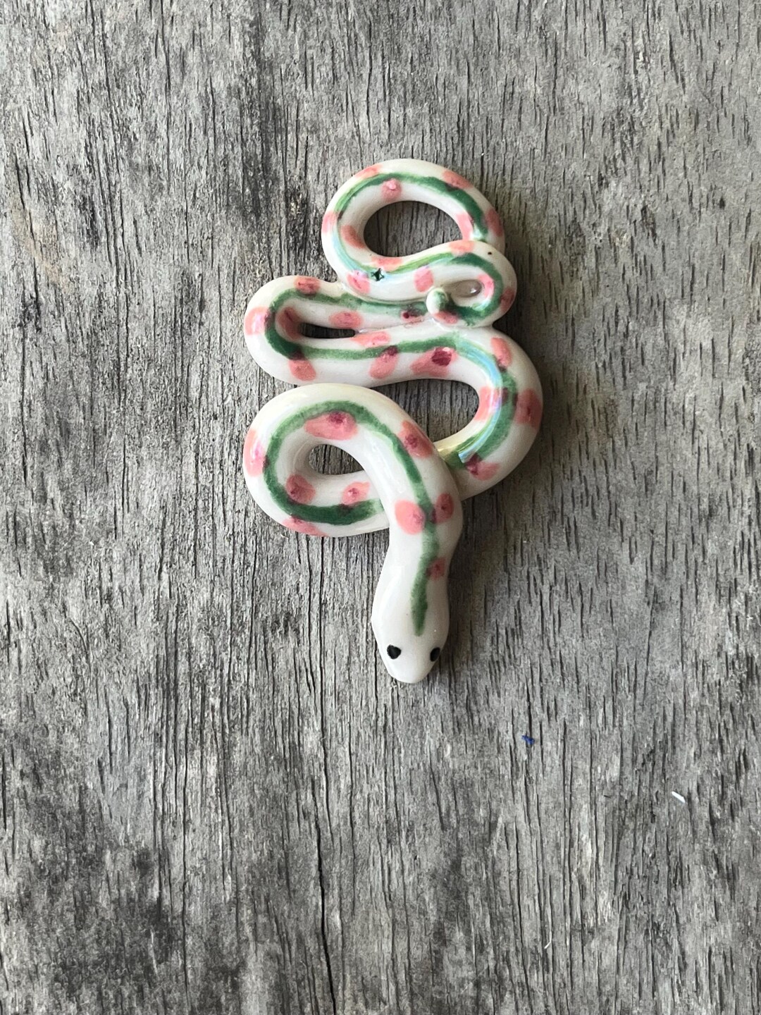 Porcelain Floral Good Luck Snake - Etsy