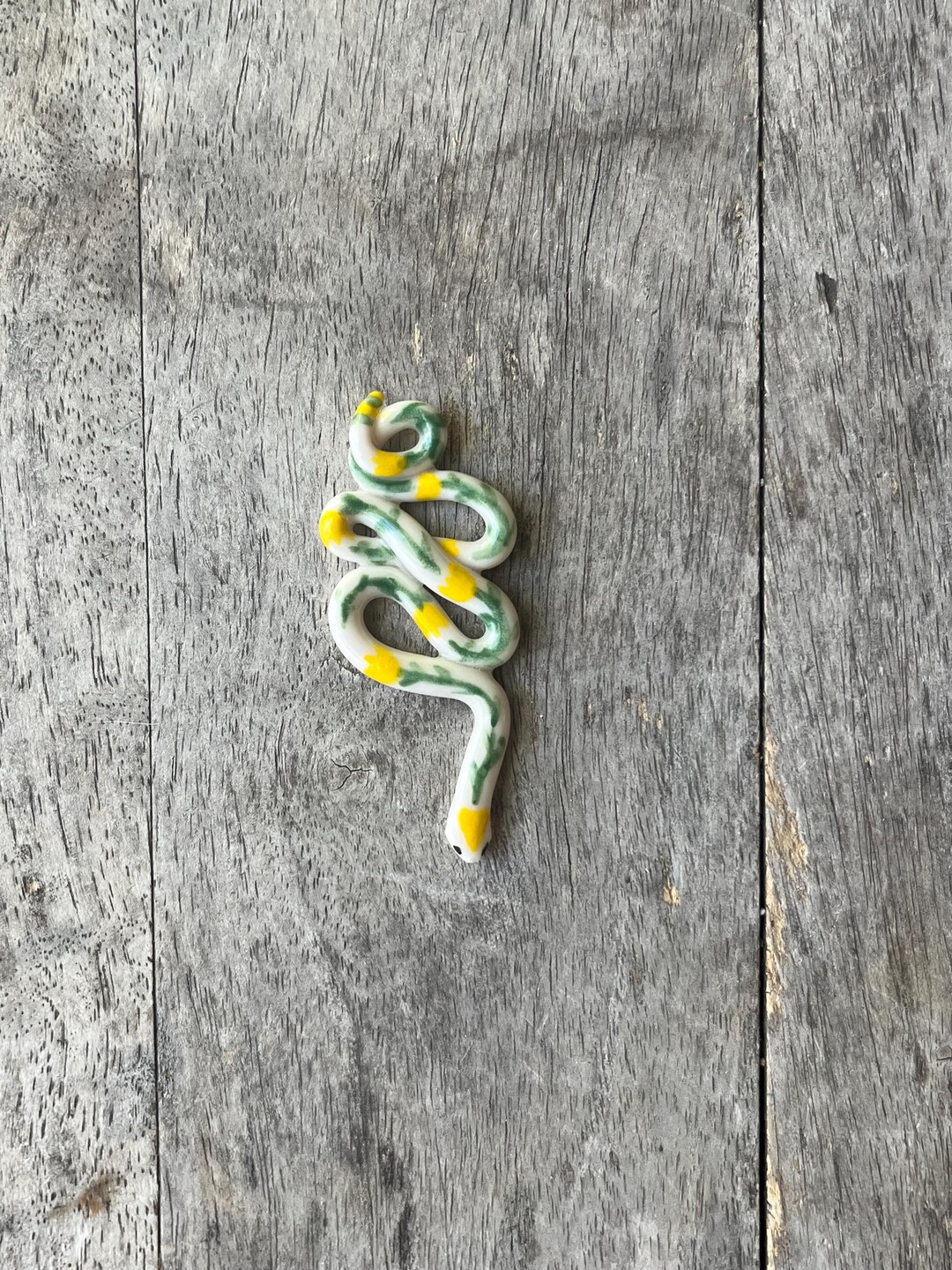 Porcelain Floral Good Luck Snake - Etsy