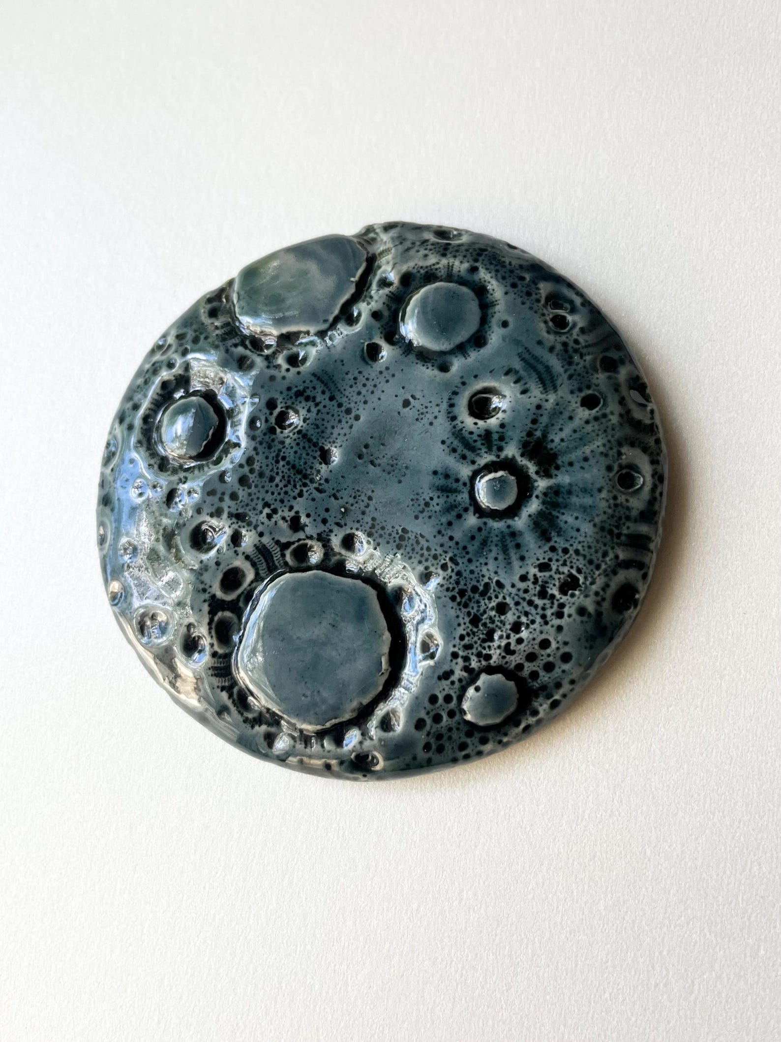 Ceramic Moon Art Wall Tile - Etsy