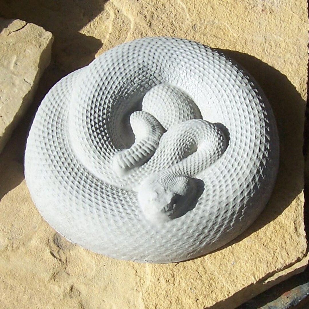 Large Concrete Rattlesnake - Cement Statue - Garden Decor - Lawn ...