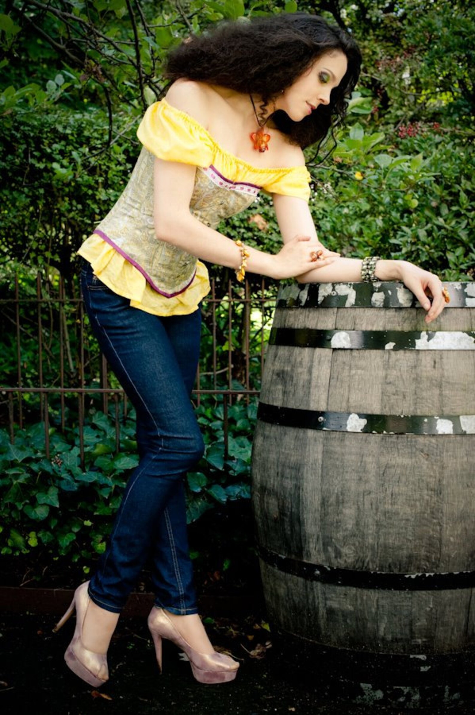 Brightly Coloured OOAK Size 10 Edwardian Style Fashion Corset Made of ...