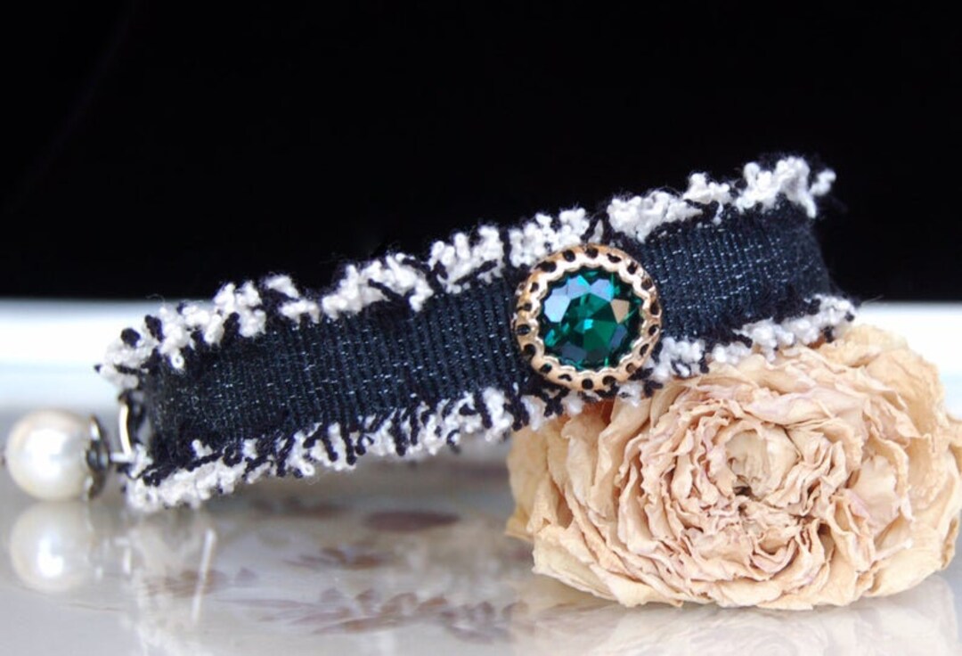 Luxury Cat Collar.princess Cat Collar,green Rhinestone Cat Collar ...
