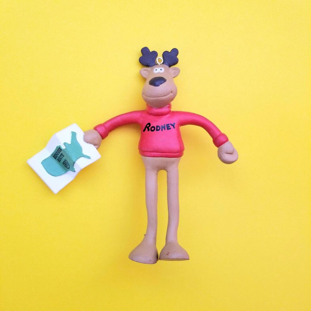 Vintage Hallmark RODNEY REINDEER Bendy Christmas Ornament - Etsy