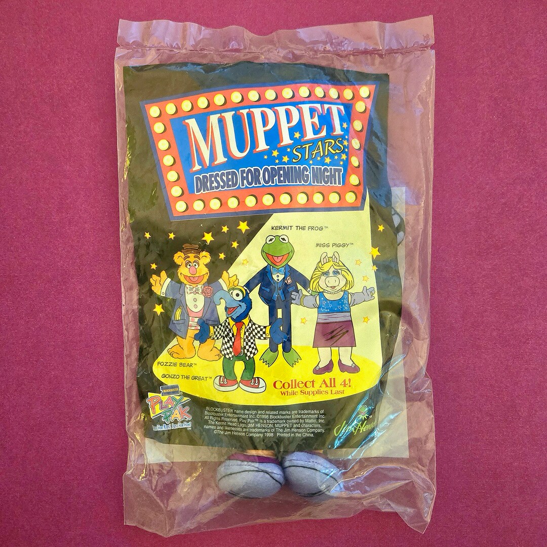 Vintage 1998 Blockbuster Play Pak Muppets Stars MISS PIGGY Plush Doll ...