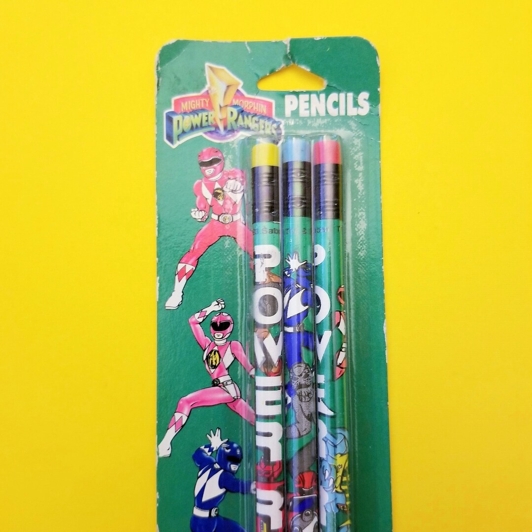 Vintage 1993 Mighty Morphin Power Rangers Pack of 3 Pencils - Etsy
