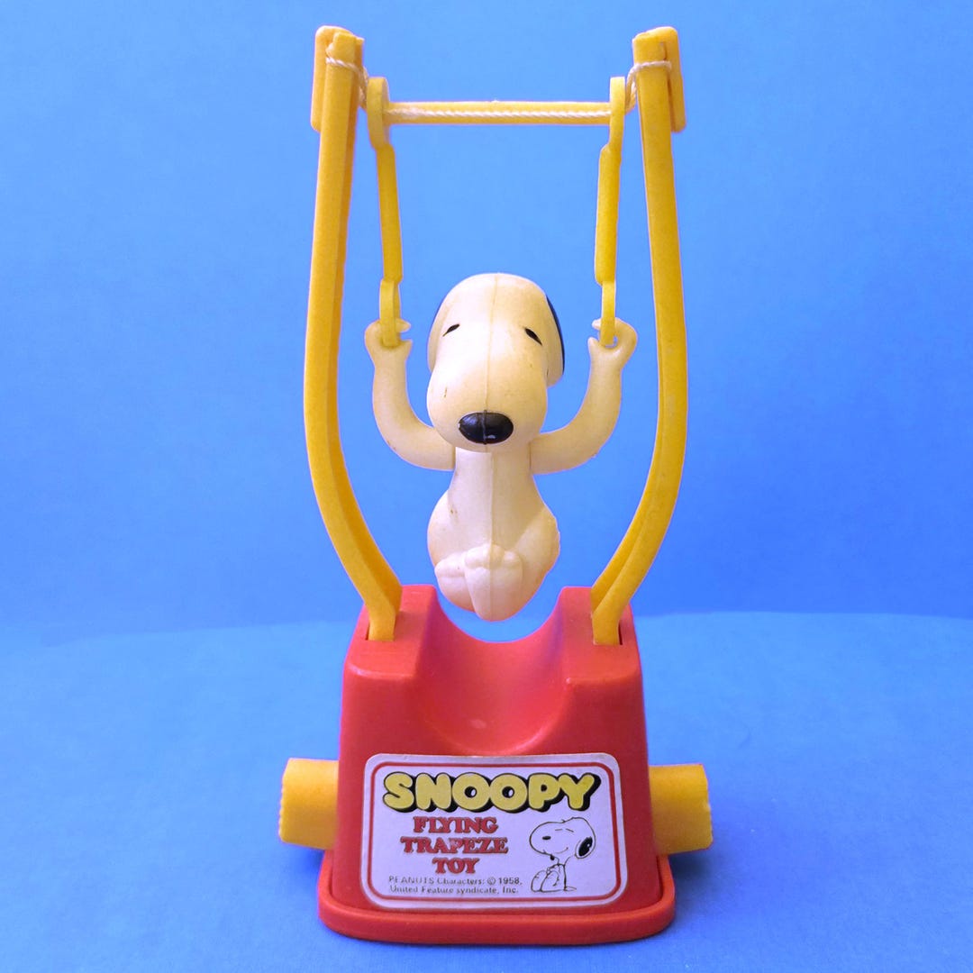 Vintage Aviva PEANUTS Snoopy Flying Trapeze Toy - Etsy