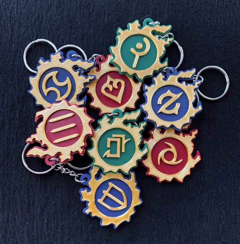 Final Fantasy XIV 14 Job Class MSQ Icon 3D Printed Keychain - Etsy Denmark