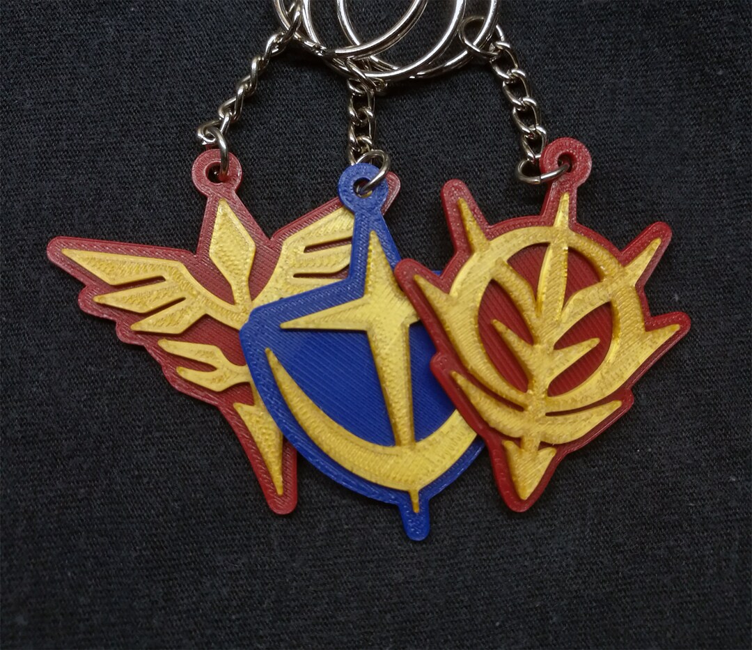 Mobile Suit Gundam EFSF Zeon 3D Printed Logo Keychain - Etsy