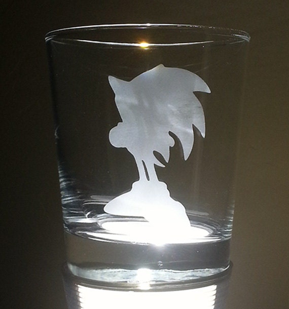 Sonic Silhouette on 8oz/14oz Glass - Sonic Series - Etsy