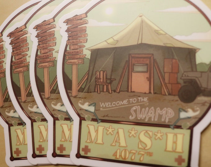 MASH Swamp Sticker High Quality Vinyl MASH Vinyl Sticker - Etsy