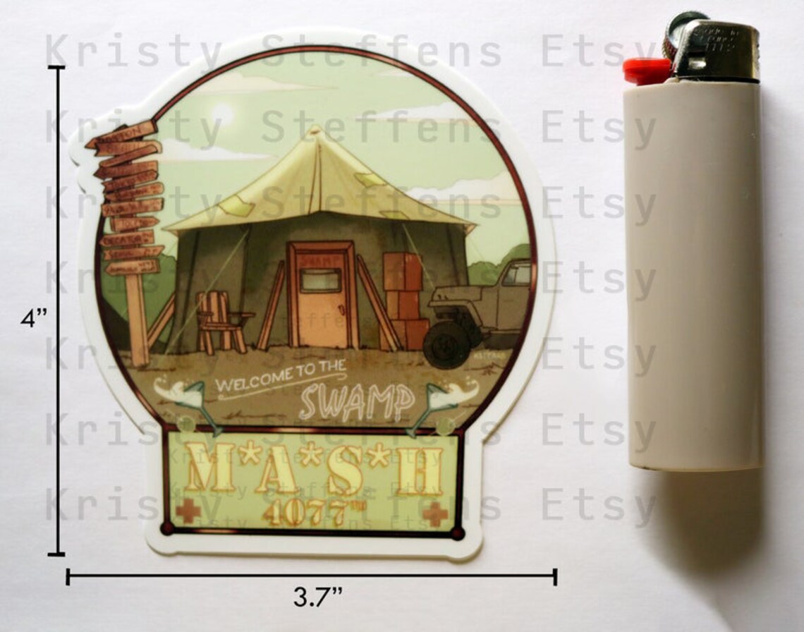 MASH Swamp Sticker High Quality Vinyl MASH Vinyl - Etsy