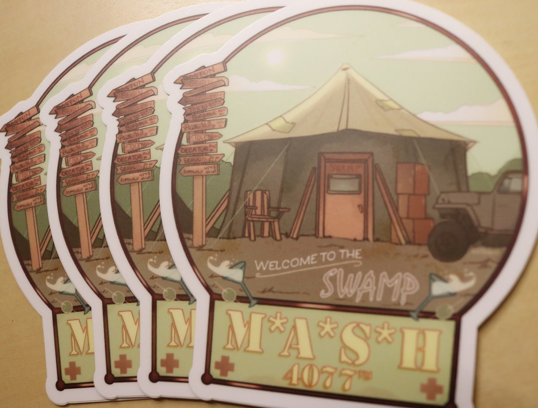 MASH Swamp Sticker High Quality Vinyl MASH Vinyl Sticker - Etsy