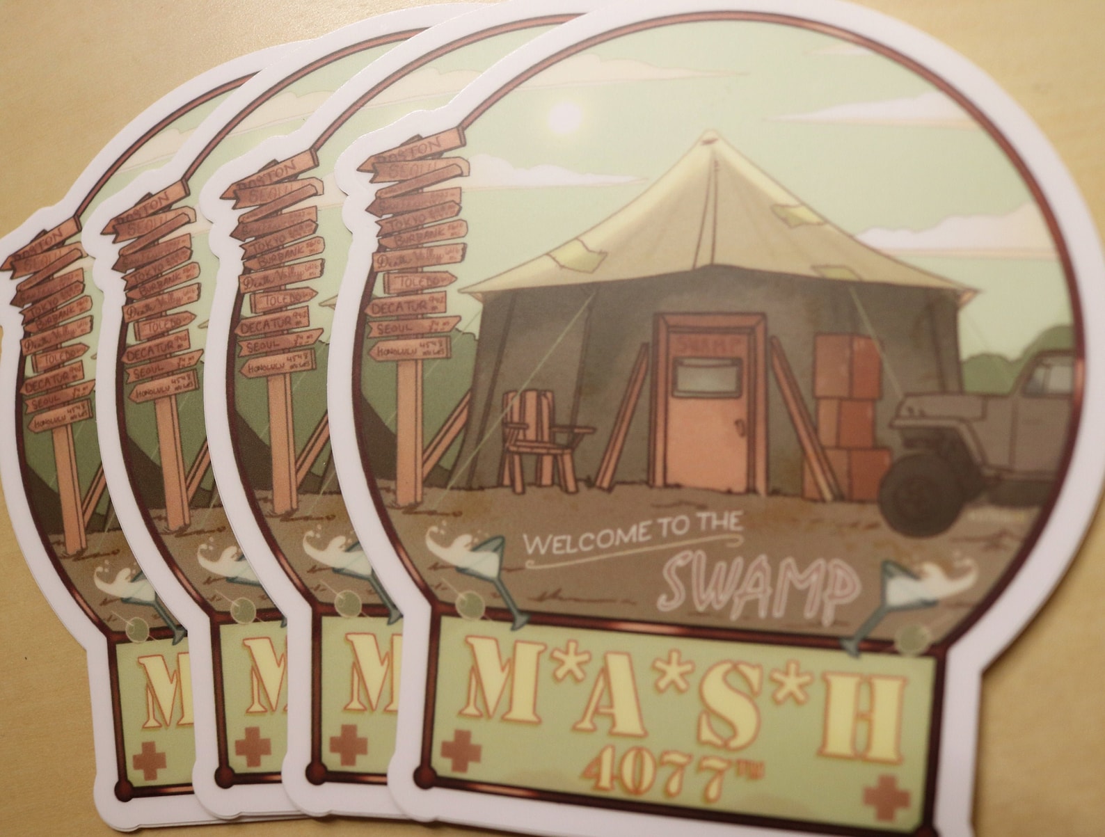 MASH Swamp Sticker High Quality Vinyl MASH Vinyl - Etsy UK