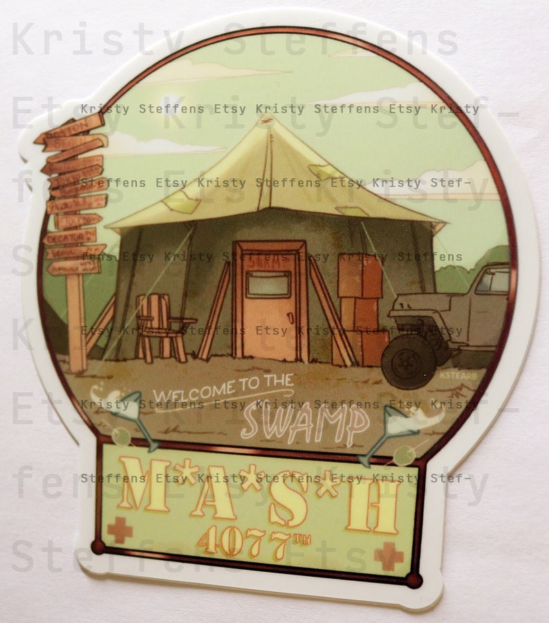 MASH Swamp Sticker High Quality Vinyl MASH Vinyl - Etsy