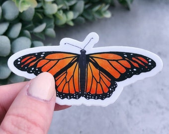 Monarch Butterfly Sticker // Weatherproof Outdoor Sticker // Laminated ...