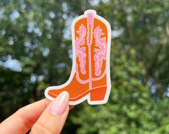 Cowboy Boot Sticker - Etsy