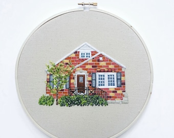 Custom Hand Embroidery of House, Building or Structure Commissioned - Etsy