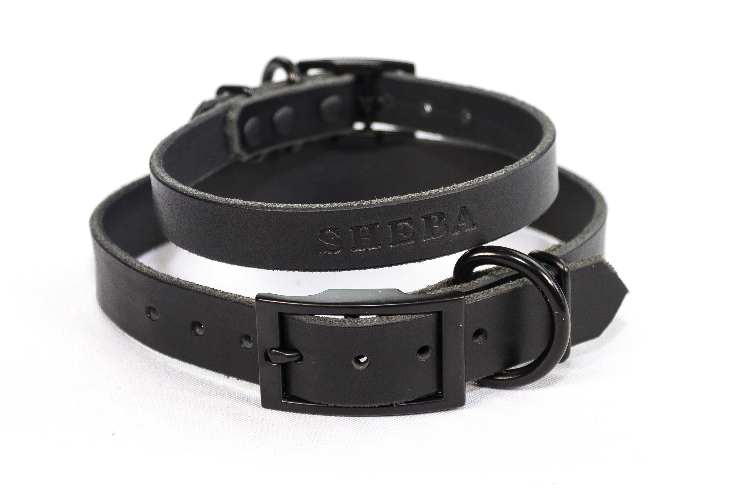 Black Leather Collar
