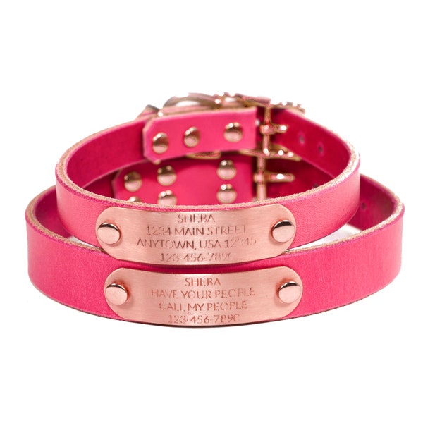 Pink Solid Dog Collar - Etsy
