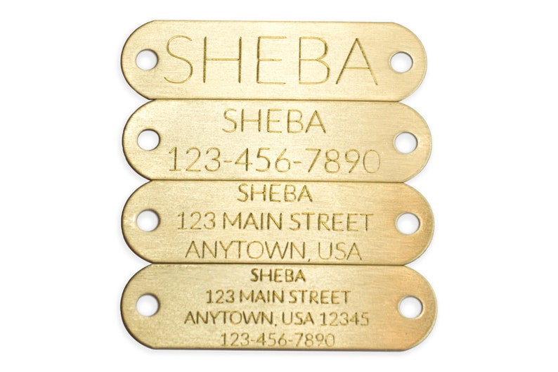 Personalized Studded Black Leather Dog Collar Brass / Gold - Etsy