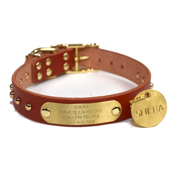 Solid Brown Dog Collar - Etsy